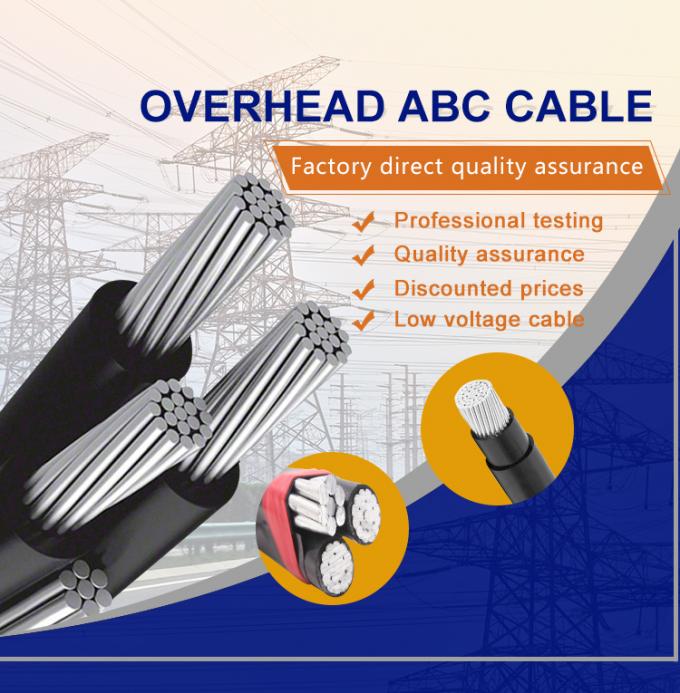 1kv 4 AWG XLPE Insulated Cable Triplex Overhead Service Drop Cable